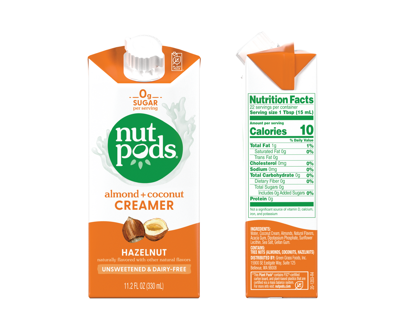 nutpods Hazelnut unsweetened dairy free coffee creamer Whole30 / Paleo ...