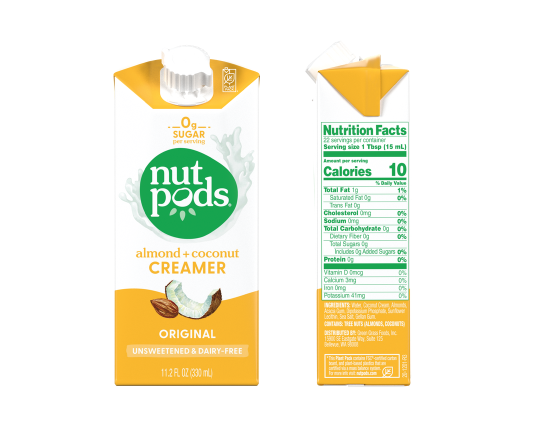 nutpods Original unsweetened dairy free coffee creamer Whole30 / Paleo ...