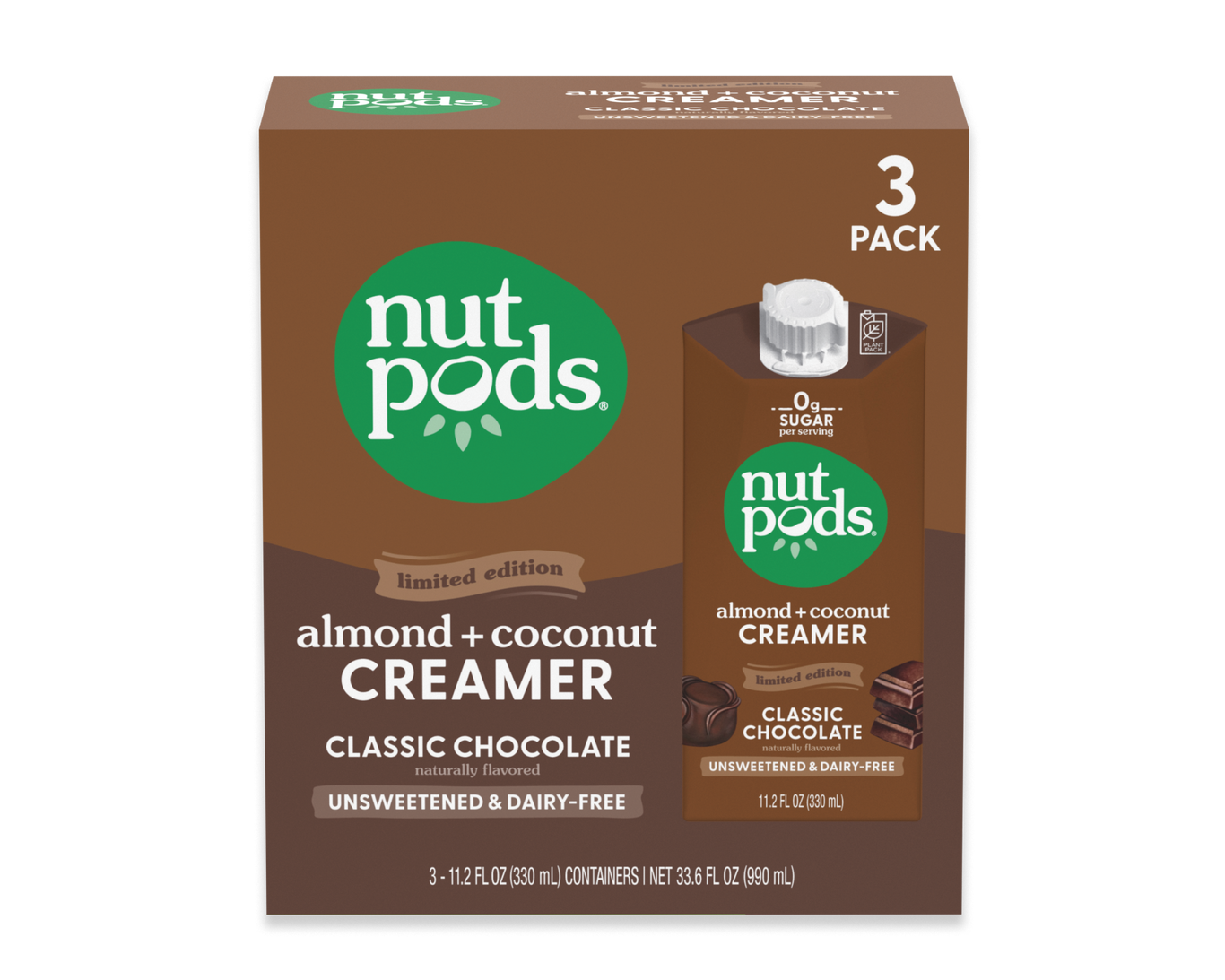 nutpods Classic Chocolate unsweetened dairy free coffee creamer Whole30 ...