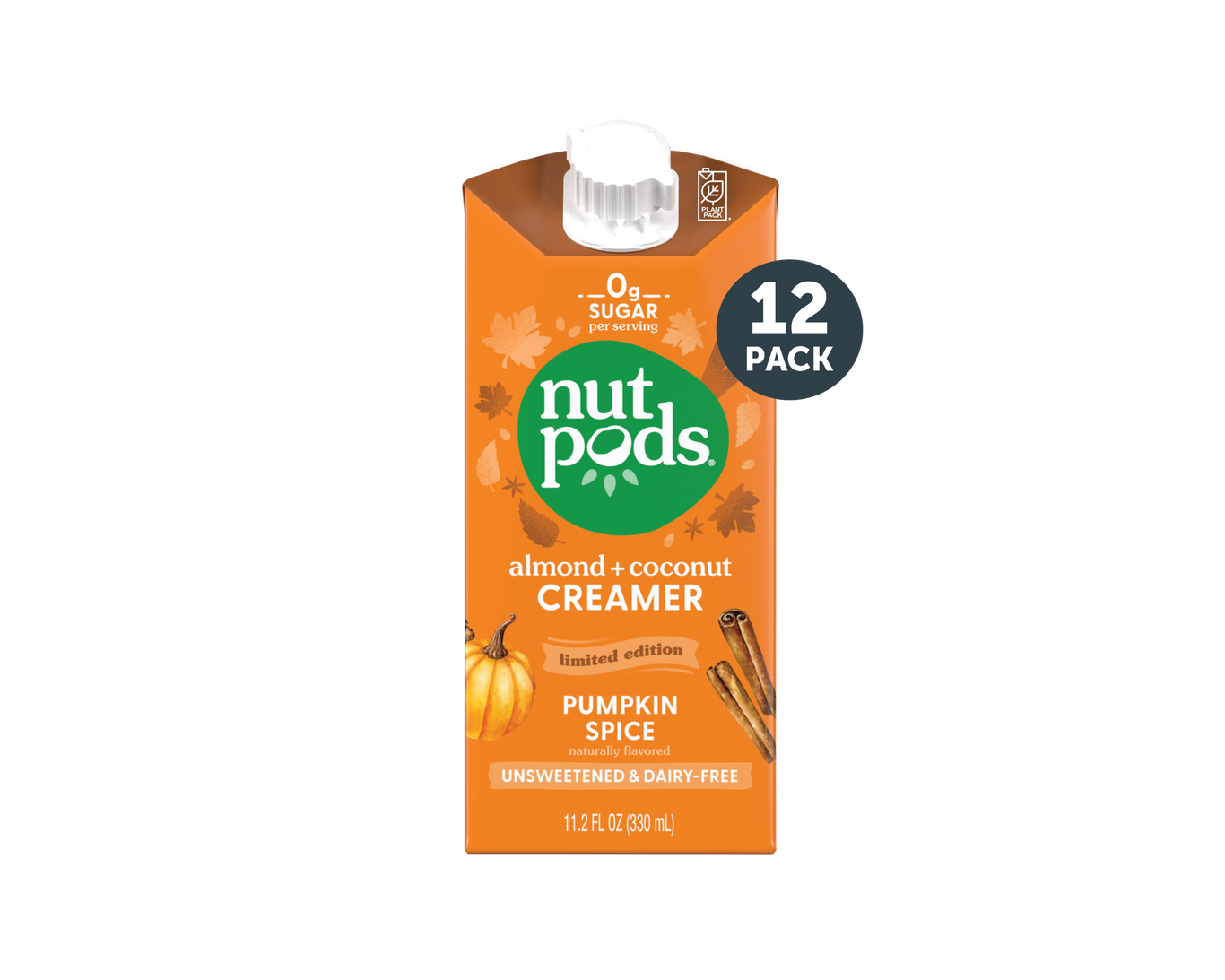 nutpods Pumpkin Spice unsweetened dairy free coffee creamer Whole30 ...