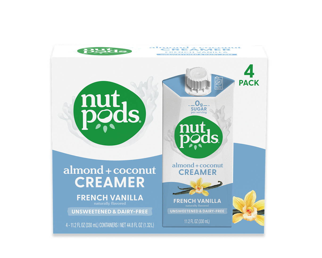 nutpods French Vanilla unsweetened dairy free coffee creamer Whole30 ...